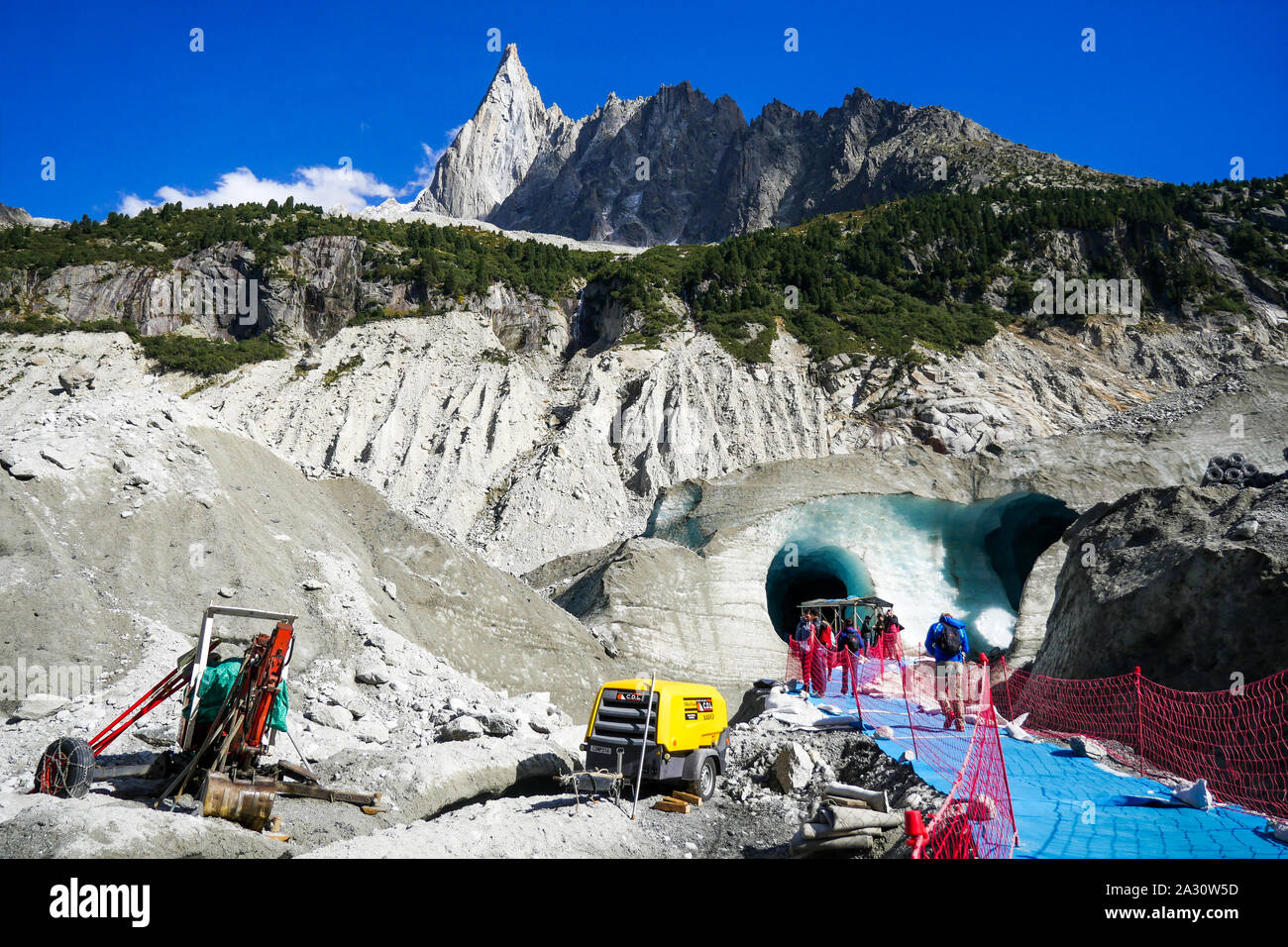 Ice Sea - in French, Mer de Glace, Chamonix-Mont-Blanc valley, Haute ...