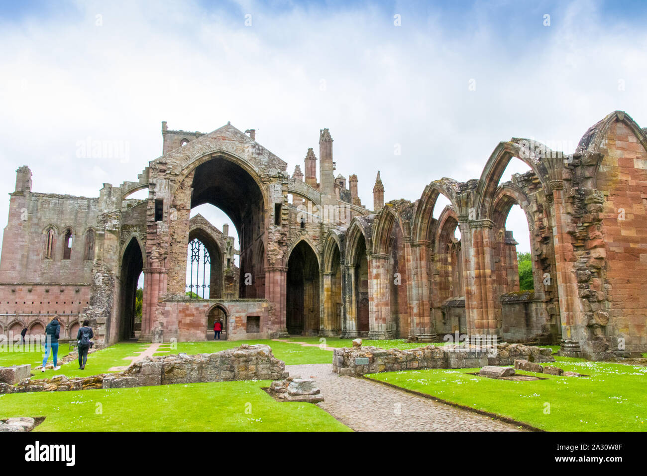 abbey, church, architecture, melrose, england, stone, historic ...