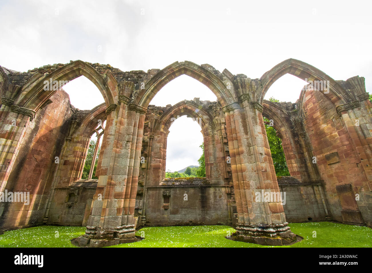 abbey, church, architecture, melrose, england, stone, historic ...