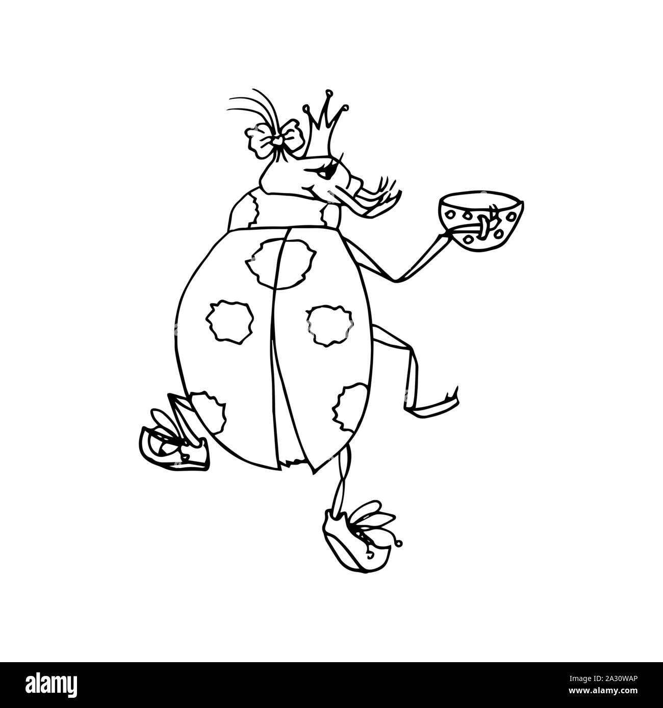 Lady bug white Black and White Stock Photos & Images - Alamy