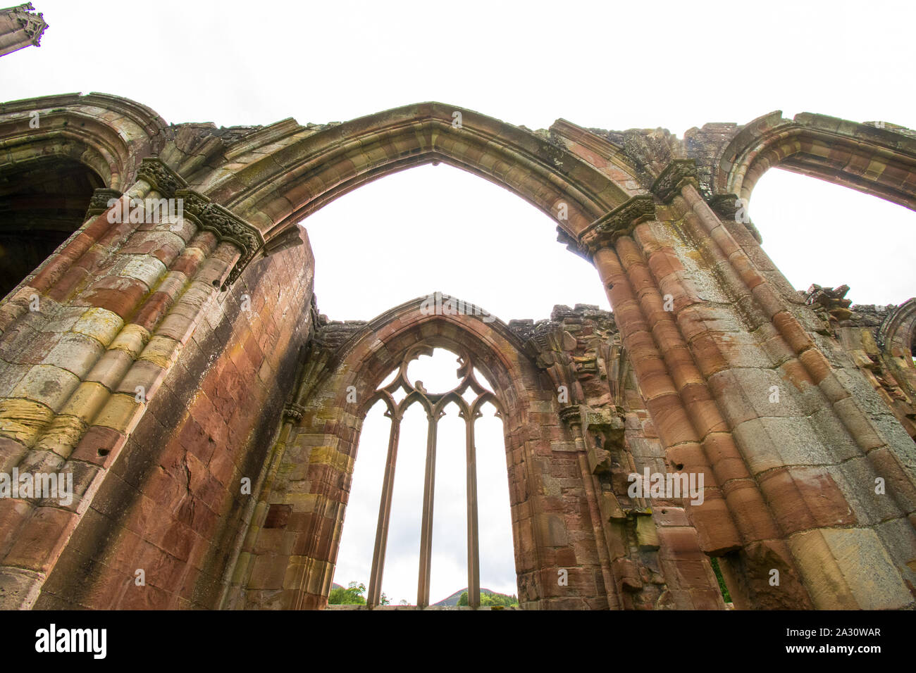 abbey, church, architecture, melrose, england, stone, historic ...