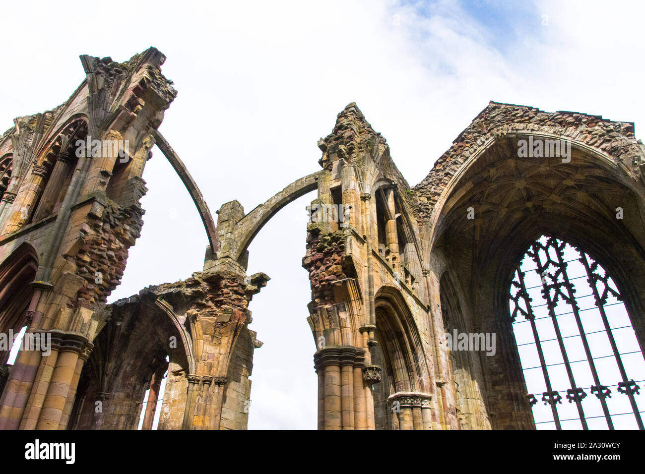 abbey, church, architecture, melrose, england, stone, historic ...