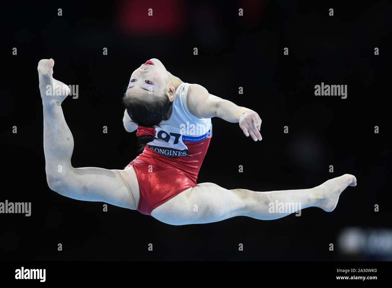 Stuttgart, Germany. 4th Oct, 2019. SU RYON RI from North Korea performs ...