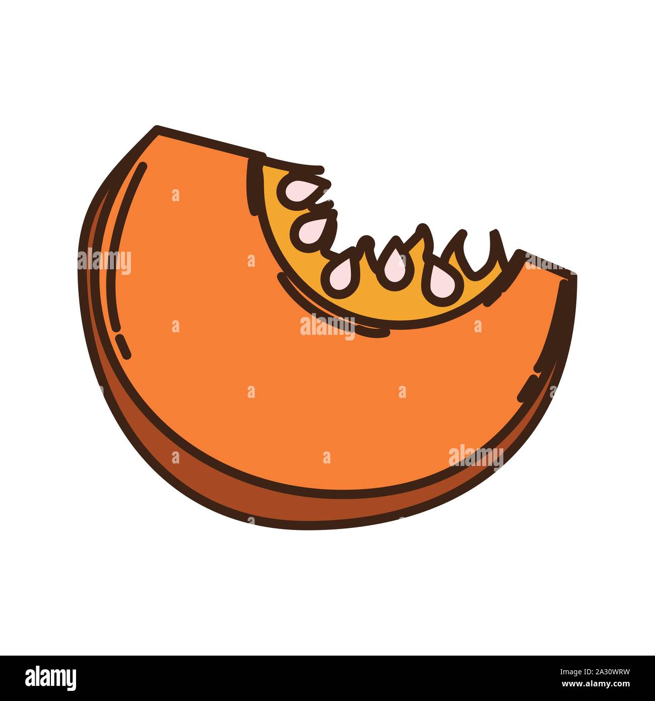 Half pumpkin vegetable Stock Vector Images - Alamy