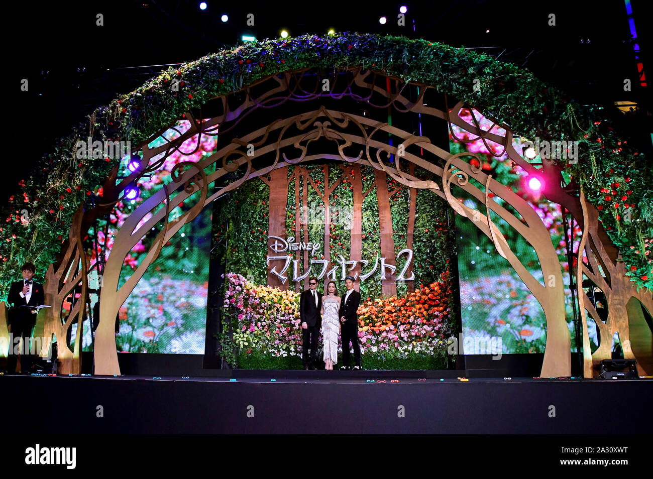 Tokyo, Japan. 03rd Oct, 2019. Sam Riley, Angelina Jolie and Miyavi at ...