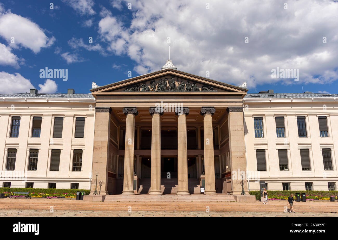 OSLO, NORWAY - University of Oslo, central campus, Faculty of Law ...