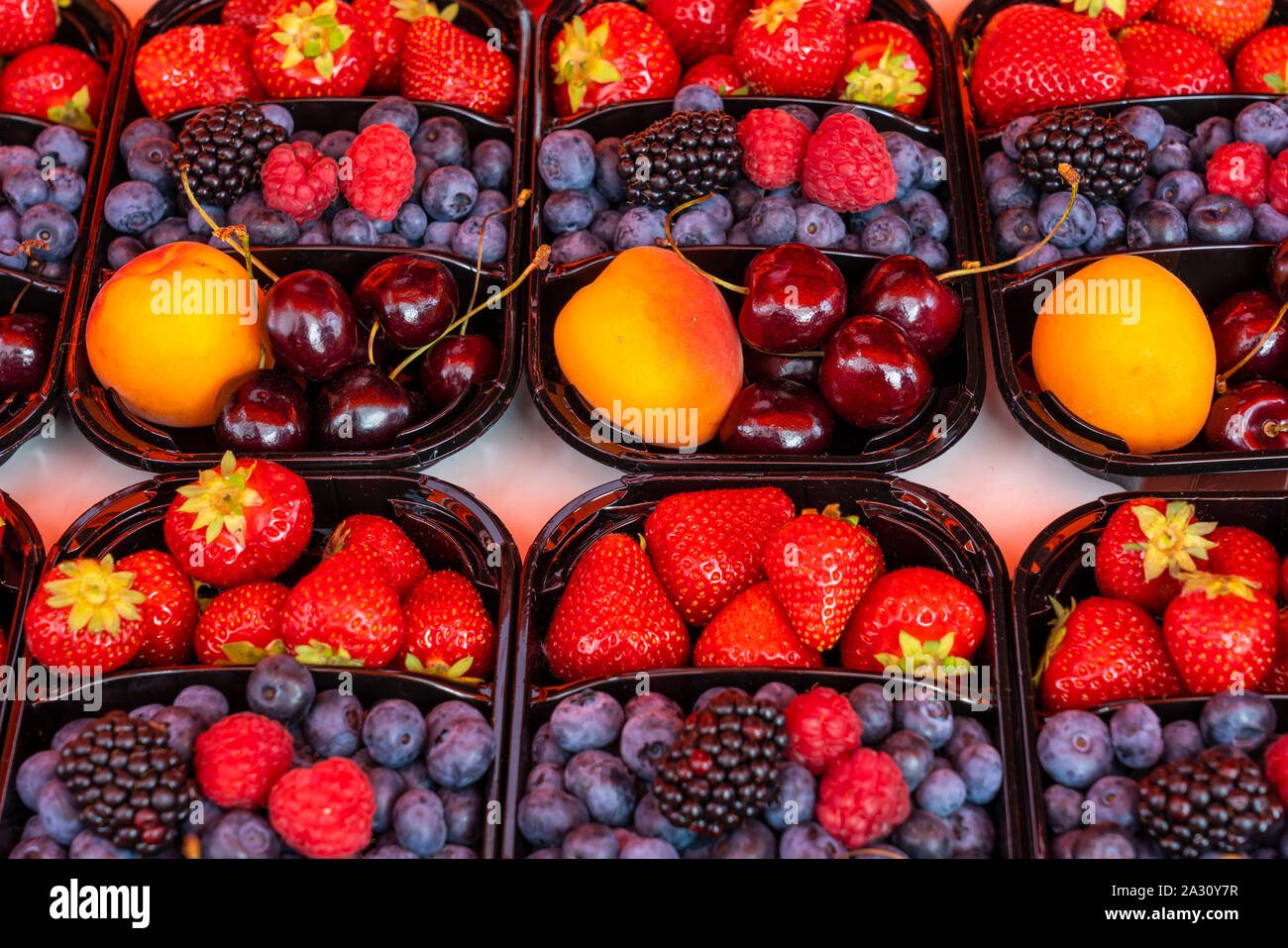 Fresh fruit for sale at the Kauppatori Market Square in downtown ...