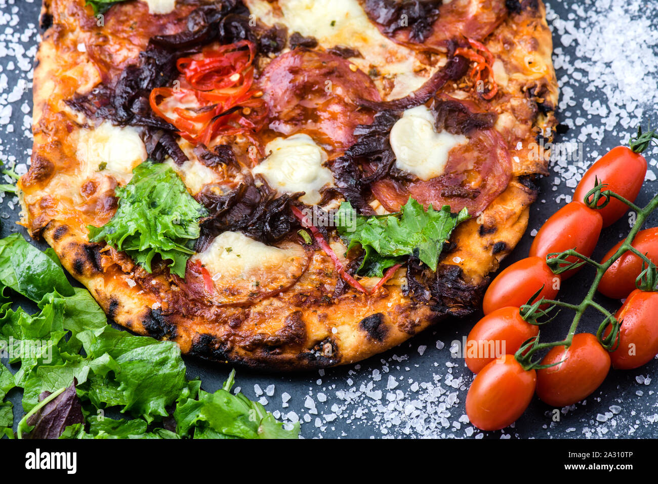 Fresh cooked Pizza Stock Photo - Alamy