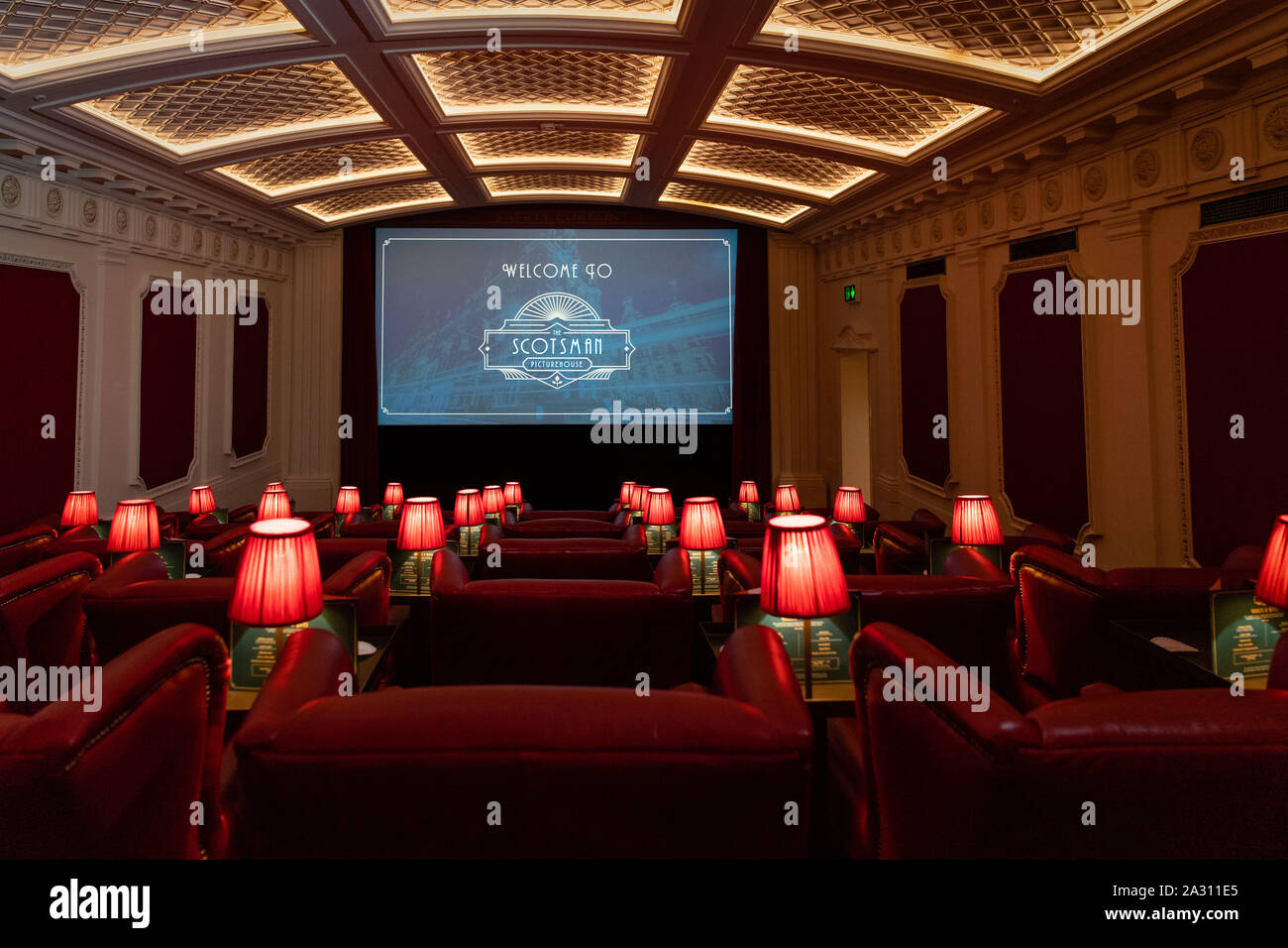 The Scotsman Hotel cinema, Manager Barry Makin Stock Photo - Alamy