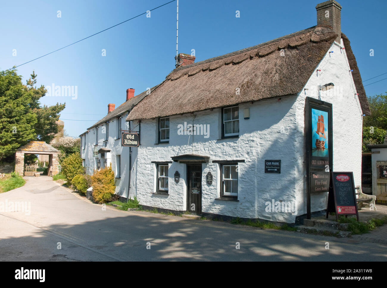 Crantock Village Cornwall England High Resolution Stock Photography and ...