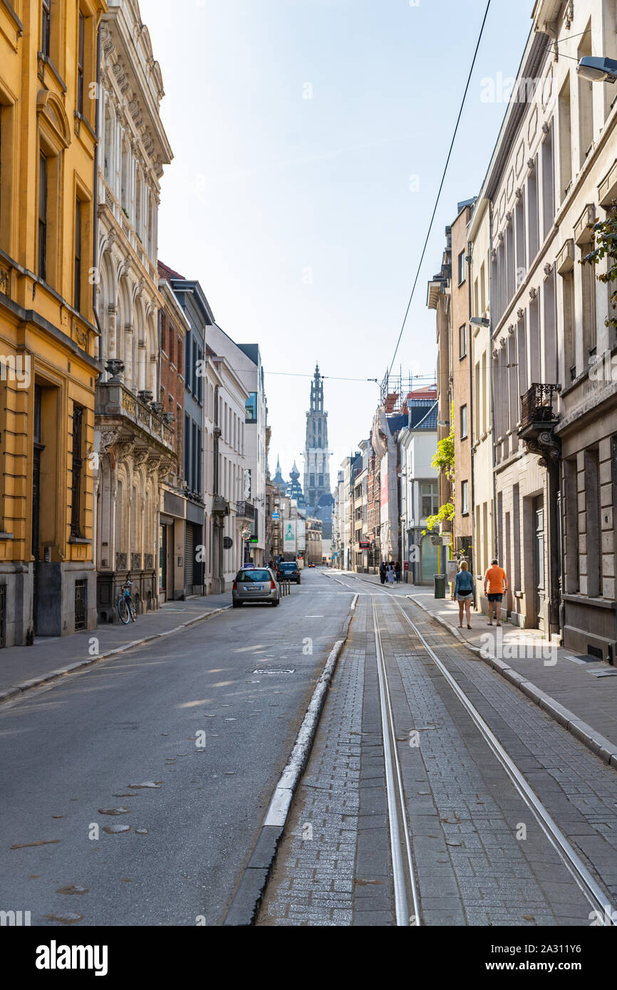 Street view in Antwerp, Belgium Stock Photo - Alamy
