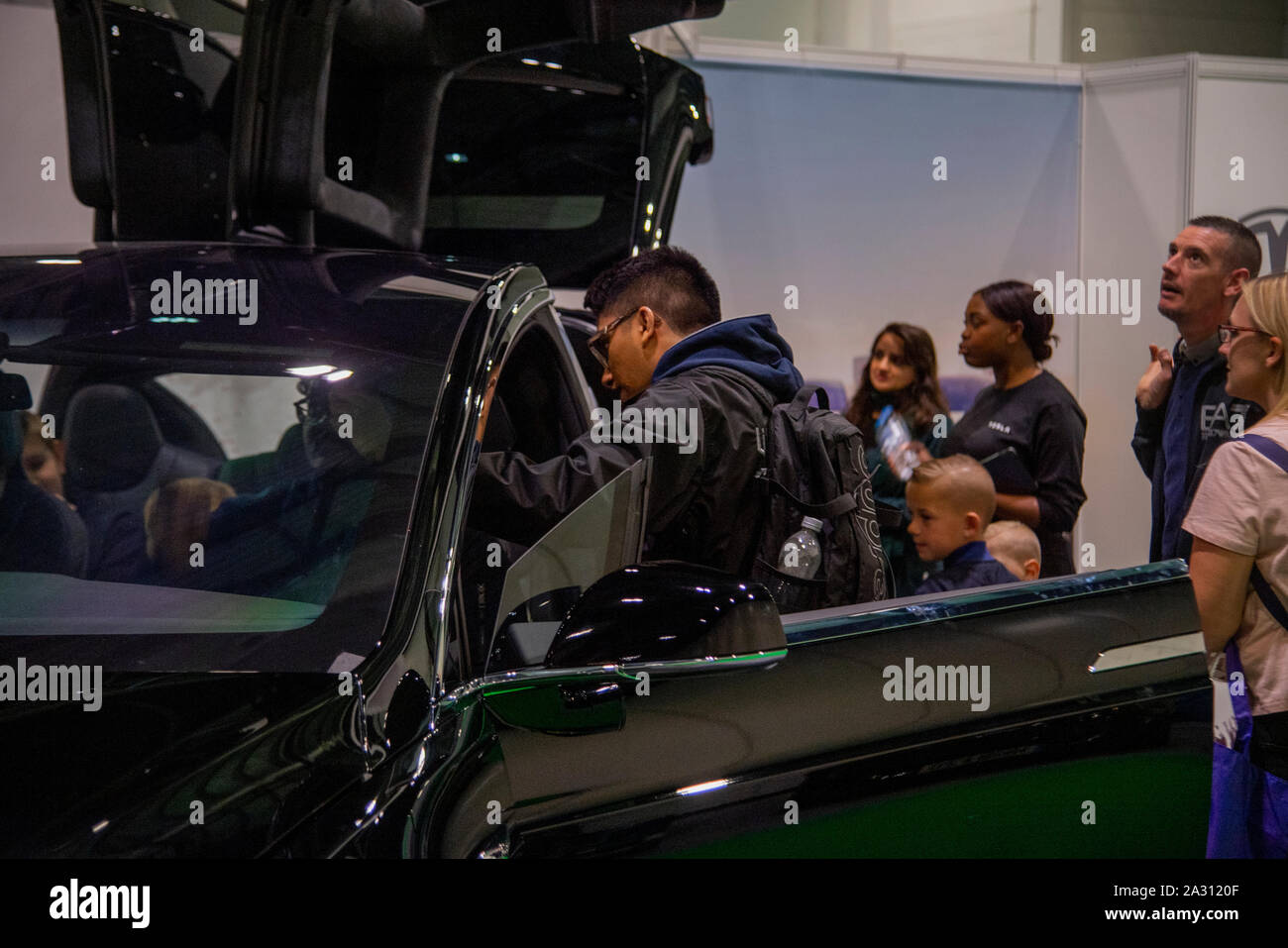 Tesla London Motor Show May 2019, Excel London Stock Photo - Alamy