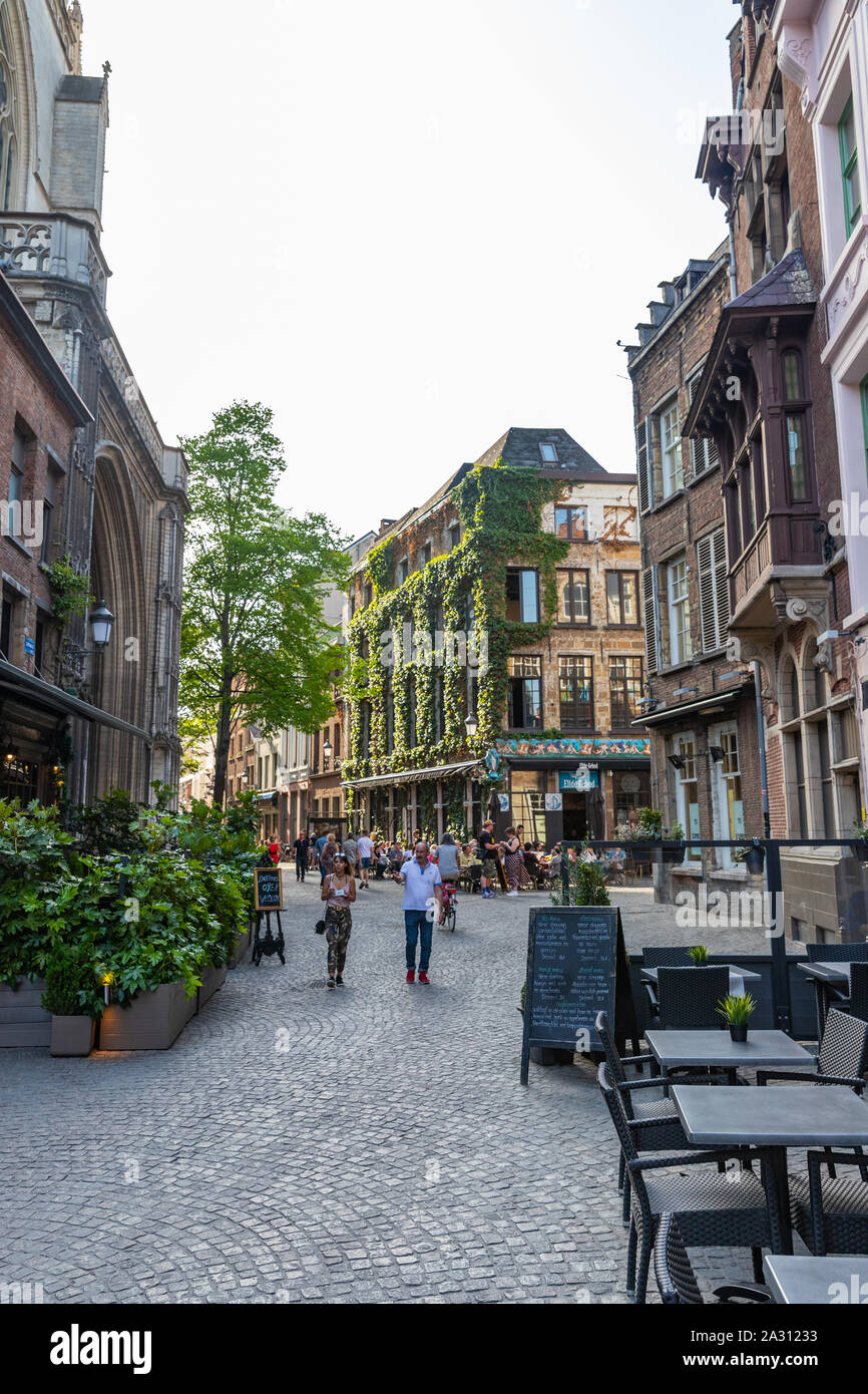 Street view in Antwerp, Belgium Stock Photo - Alamy