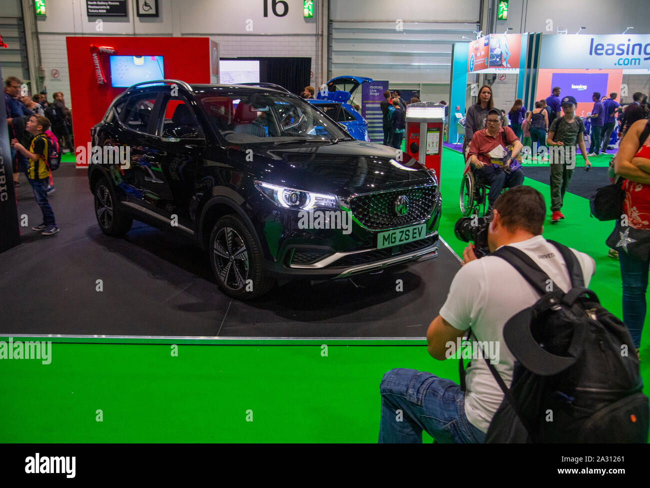 MG ZS and ZS EV at London Motor Show May 2019, Excel London Stock Photo ...