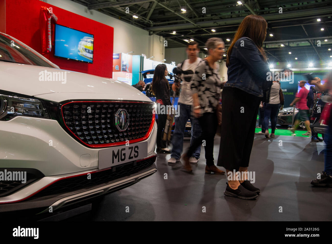 MG ZS and ZS EV at London Motor Show May 2019, Excel London Stock Photo ...