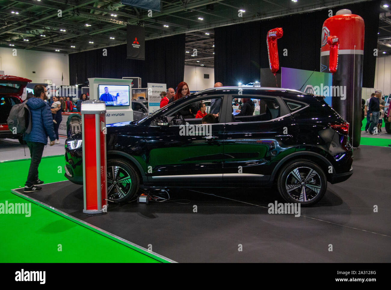 MG ZS and ZS EV at London Motor Show May 2019, Excel London Stock Photo ...