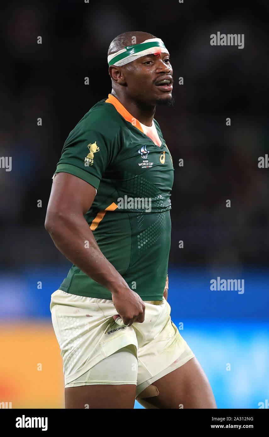 South Africa's Makazole Mapimpi during the 2019 Rugby World Cup Pool B ...