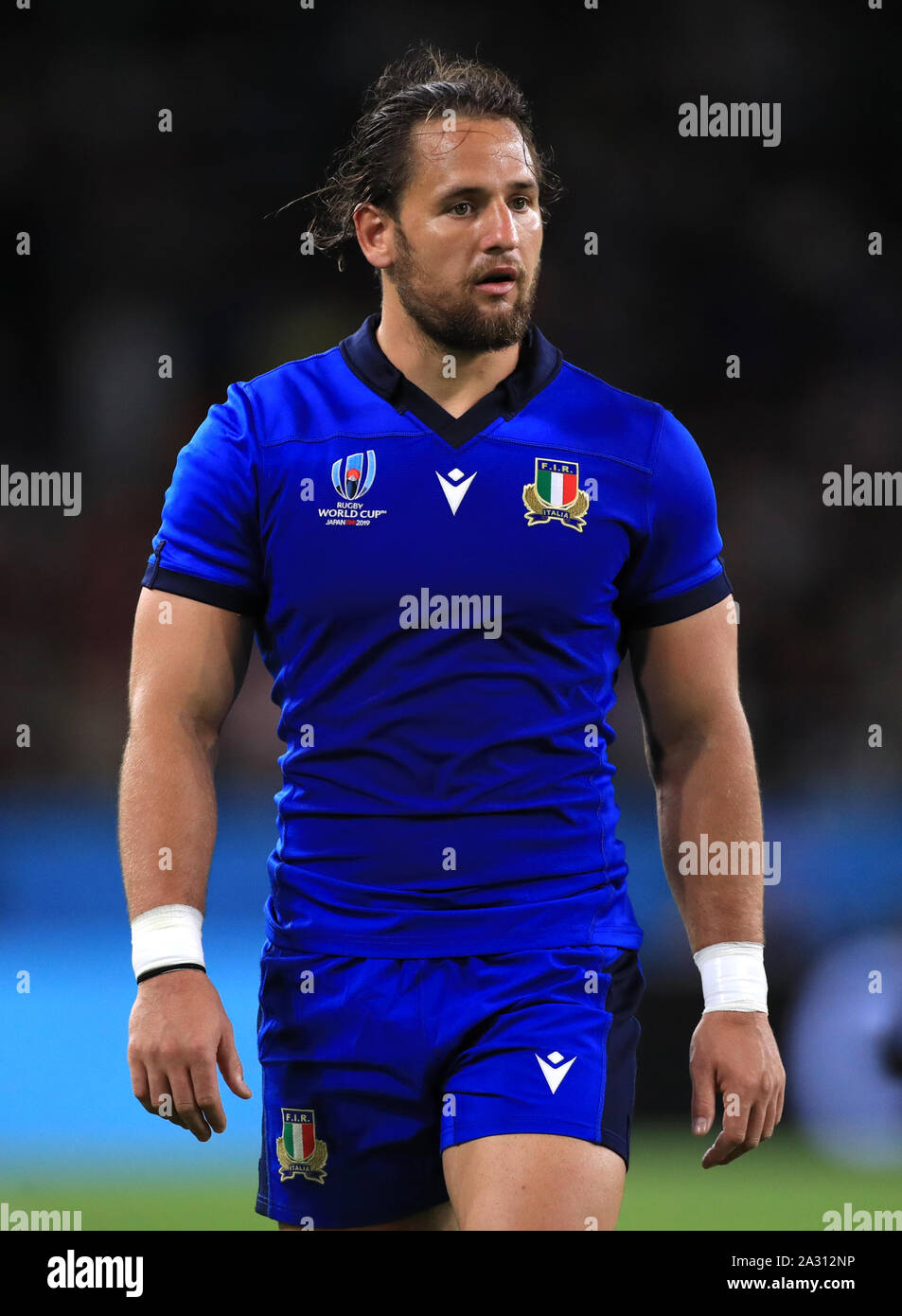Italy's Michele Campagnaro during the 2019 Rugby World Cup Pool B match ...