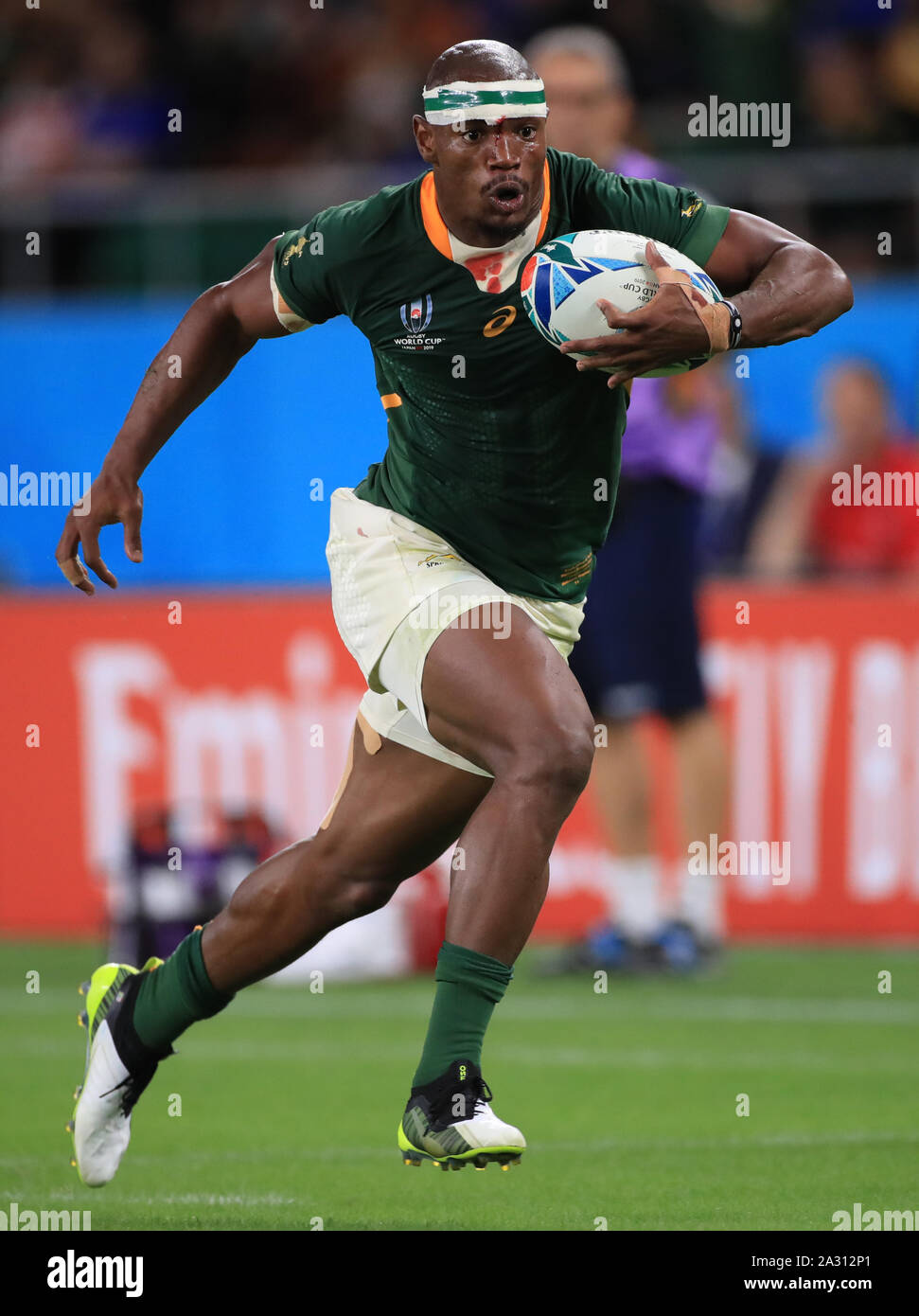 South Africa's Makazole Mapimpi during the 2019 Rugby World Cup Pool B ...