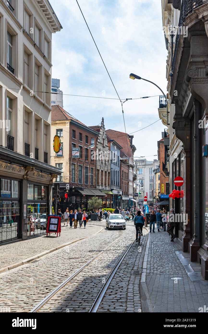 Street view in Antwerp, Belgium Stock Photo - Alamy