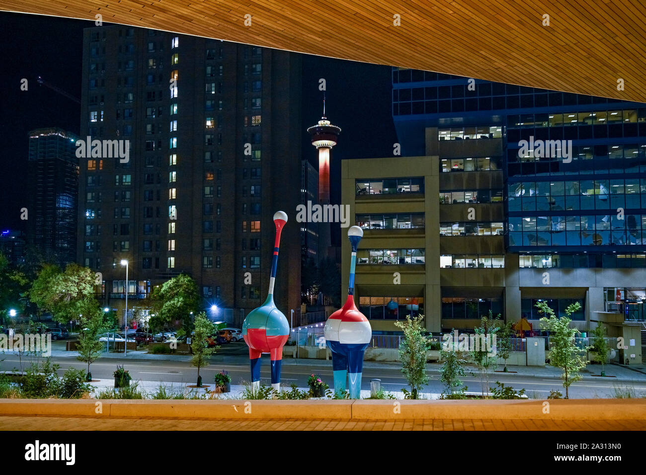 Kinetic sculpture, Calgary Central Library, Calgary, Alberta, Canada ...