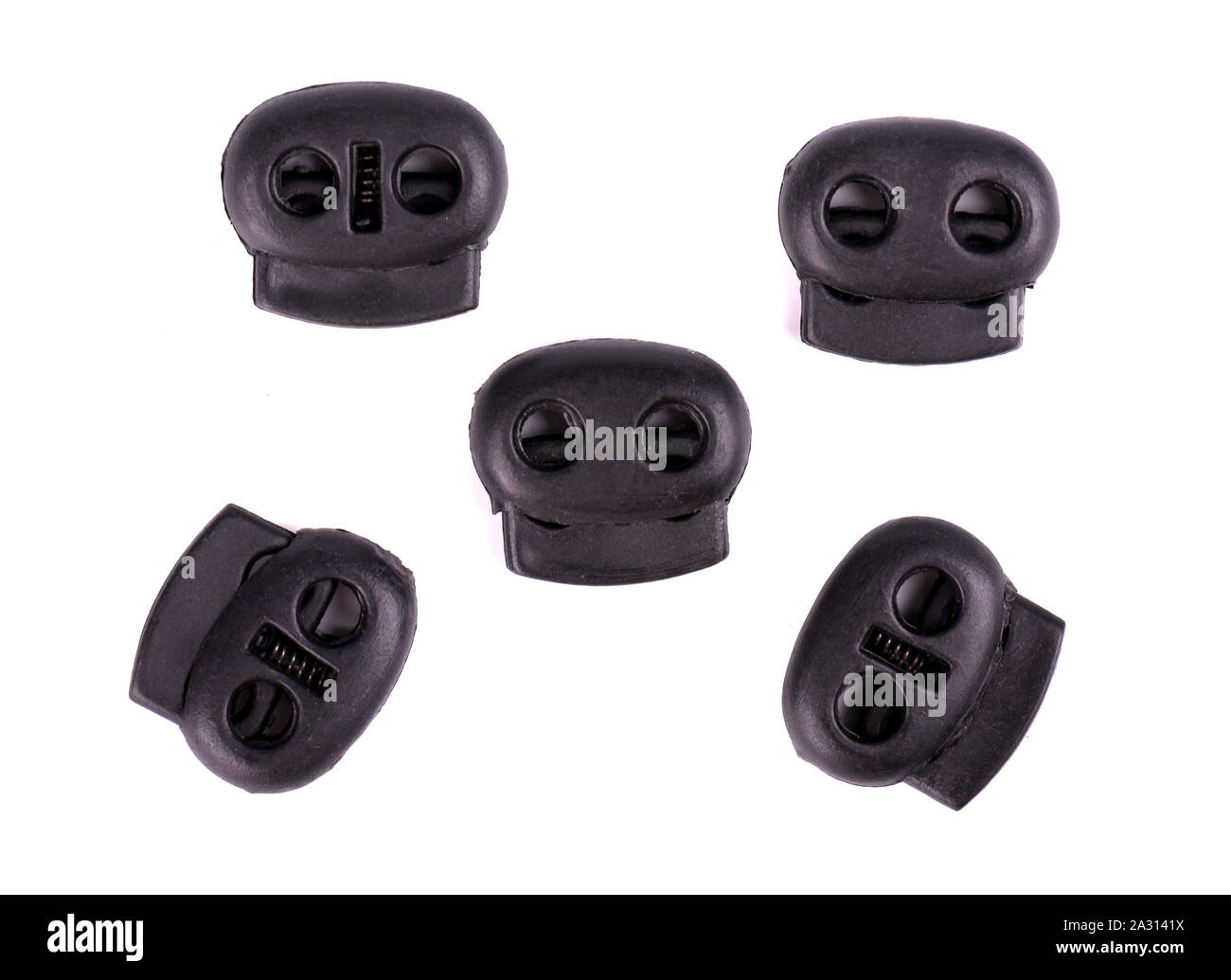 Plastic rivets for clothing. Sewing accessories isolated on white ...