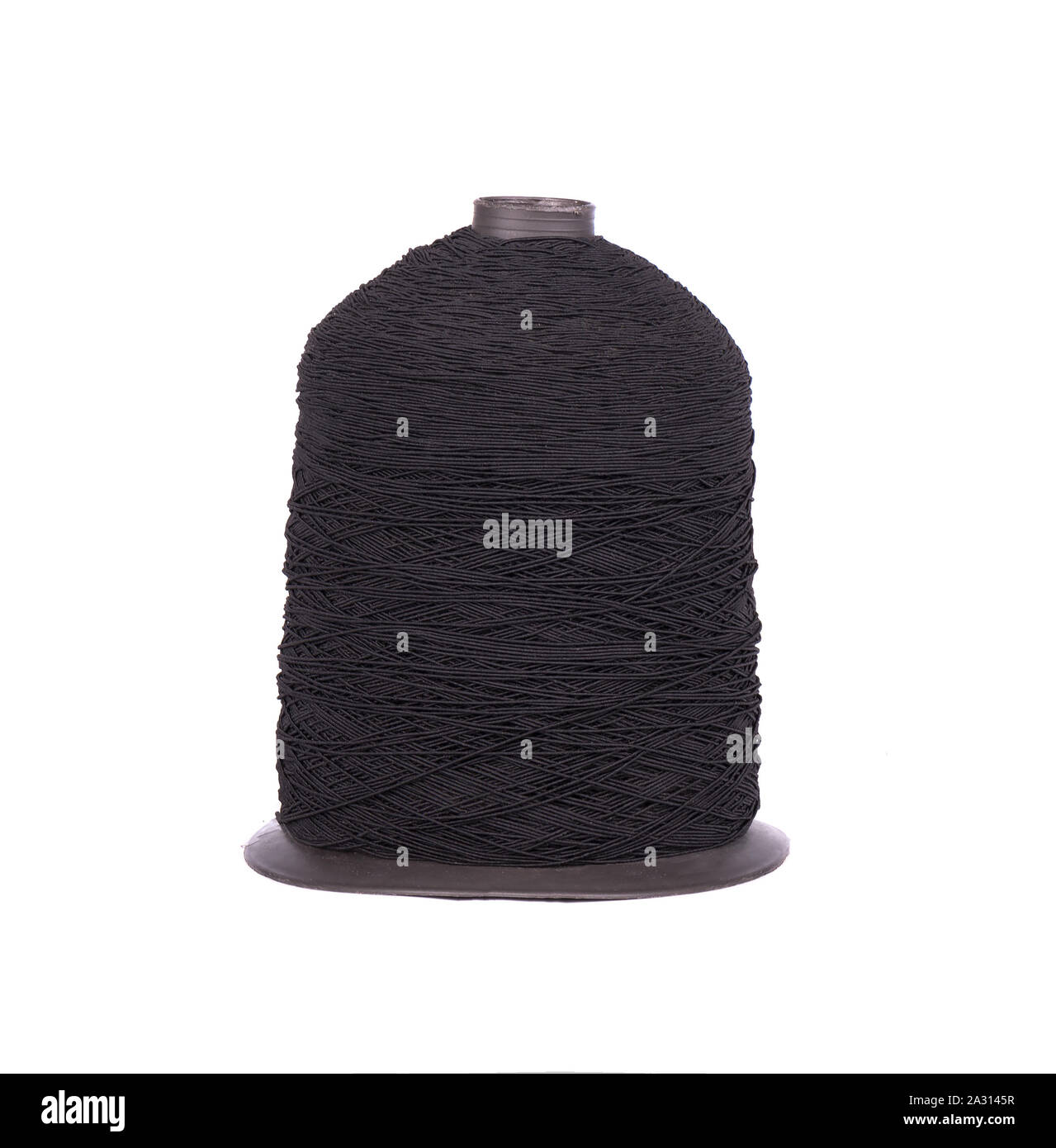 Sewing thread isolated on white background. Black thread for sewing ...