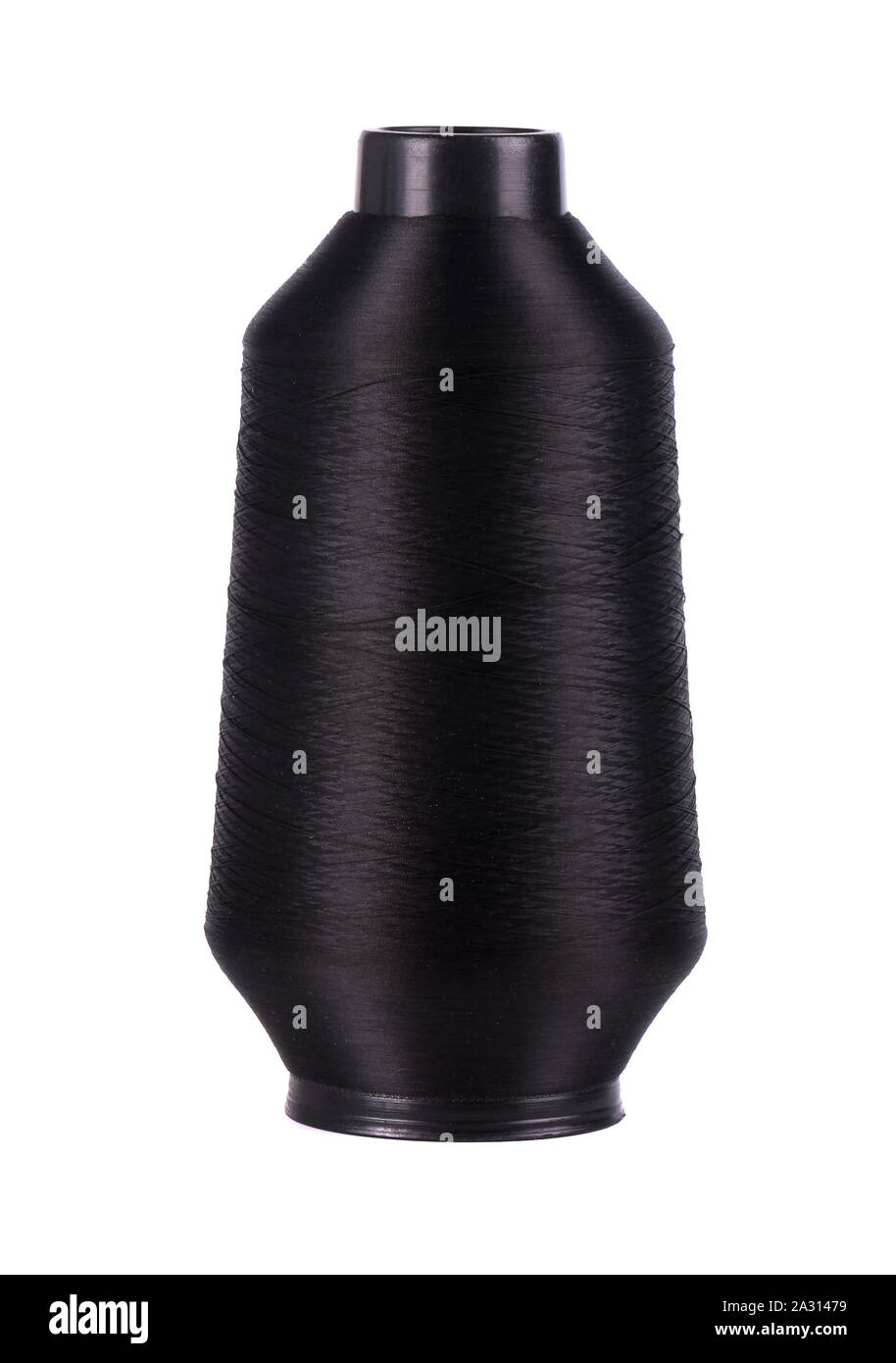 Sewing thread isolated on white background. Black thread for sewing ...