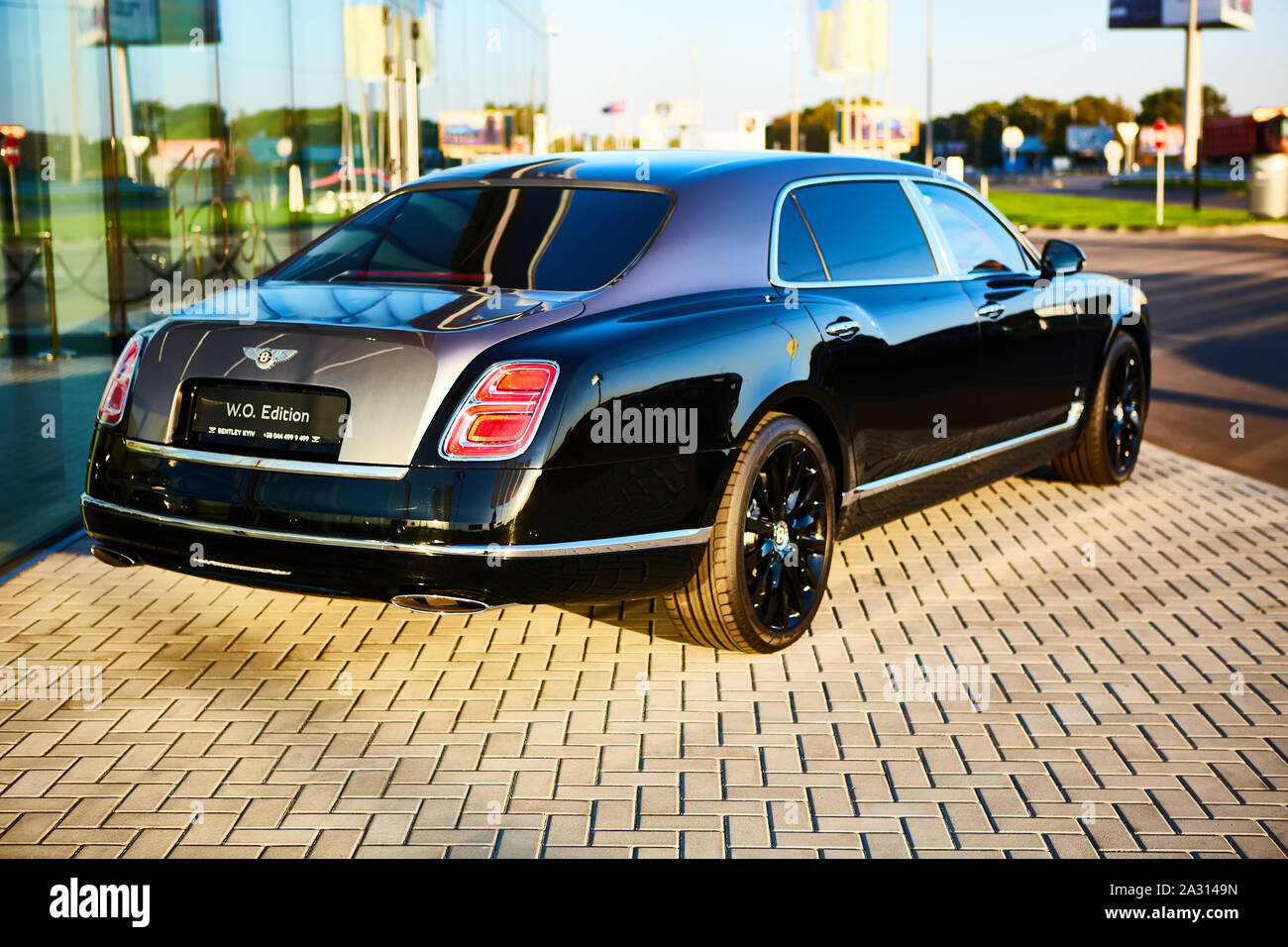 Kyiv, Ukraine - October 02, 2019: Bentley Mulsanne car at the car ...