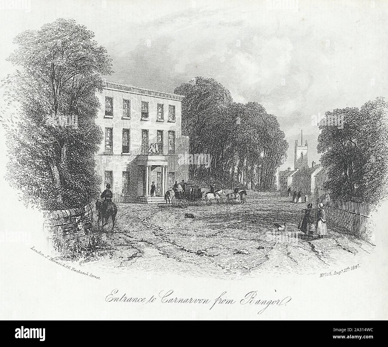 Entrance to Carnarvon from Bangor Stock Photo - Alamy