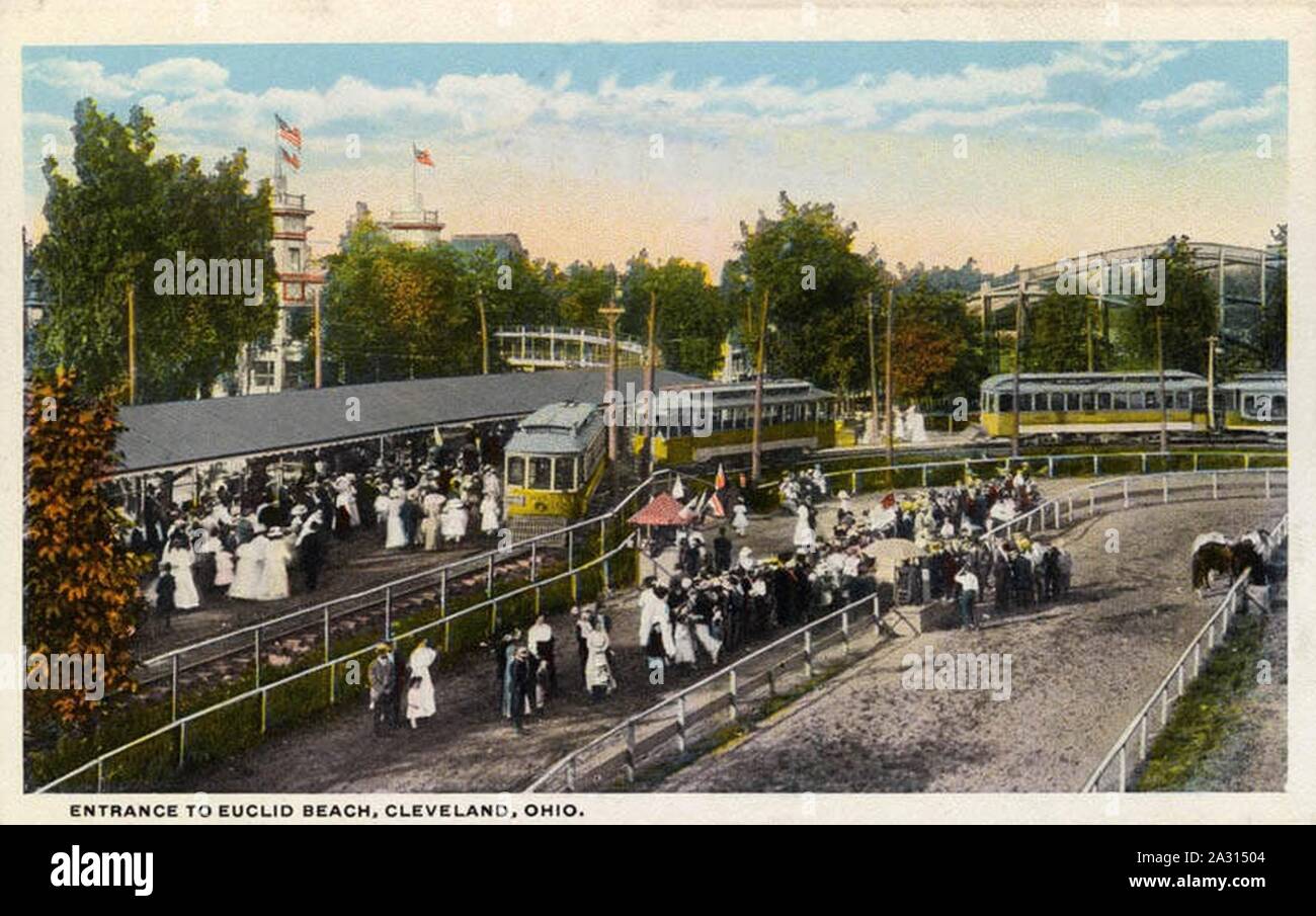 Entrance to Euclid Beach Stock Photo - Alamy
