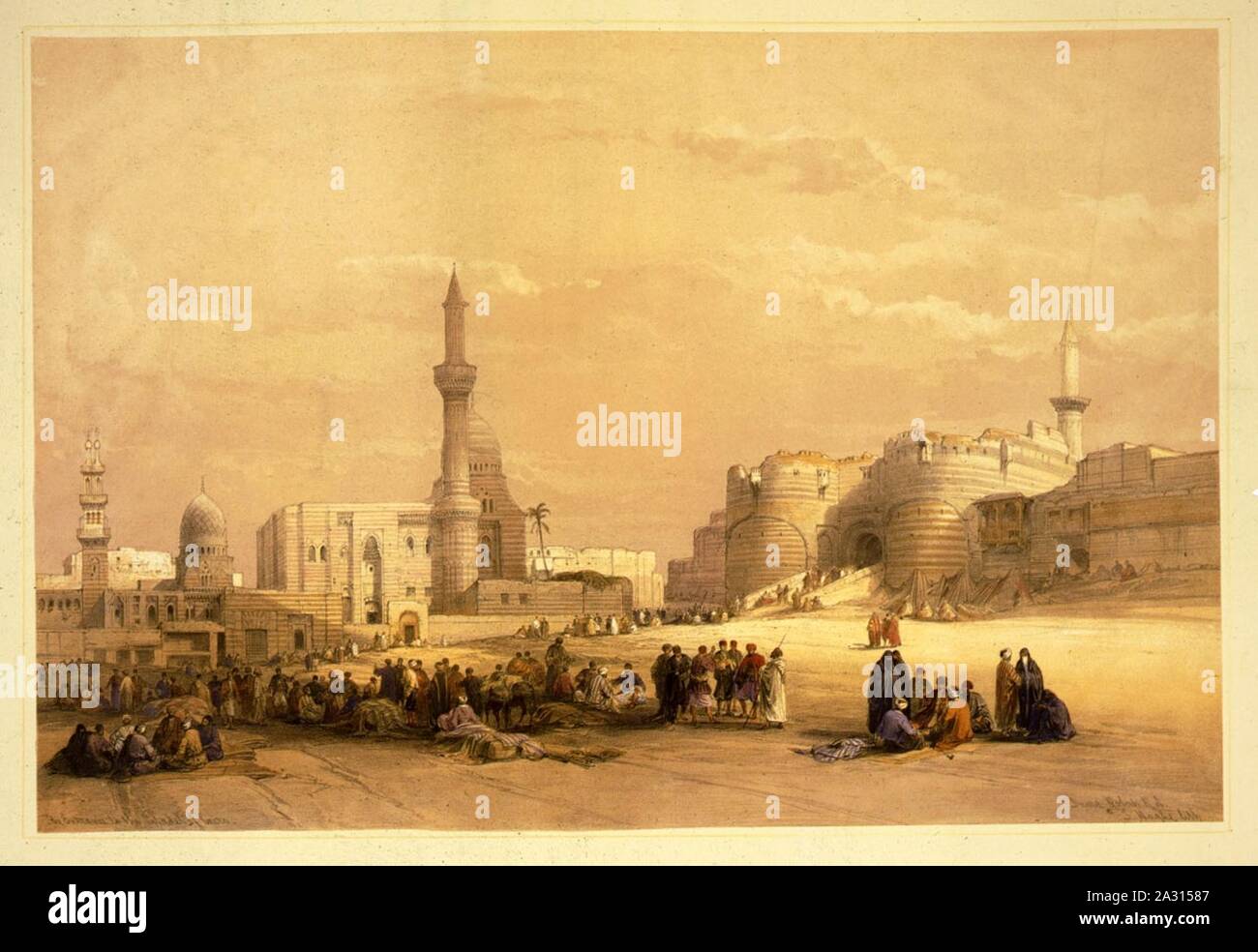 Entrance to the city of Cairo- David Roberts Stock Photo - Alamy