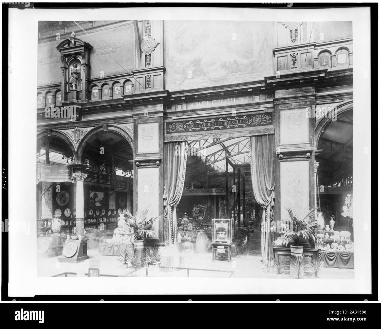 Entrance to the Belgian exhibit, Palace of Diverse Industries, Paris ...