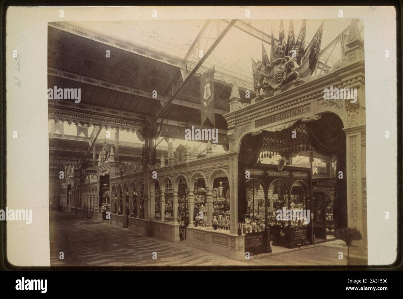 Entrance to the British exhibit, Palace of Diverse Industries, Paris ...