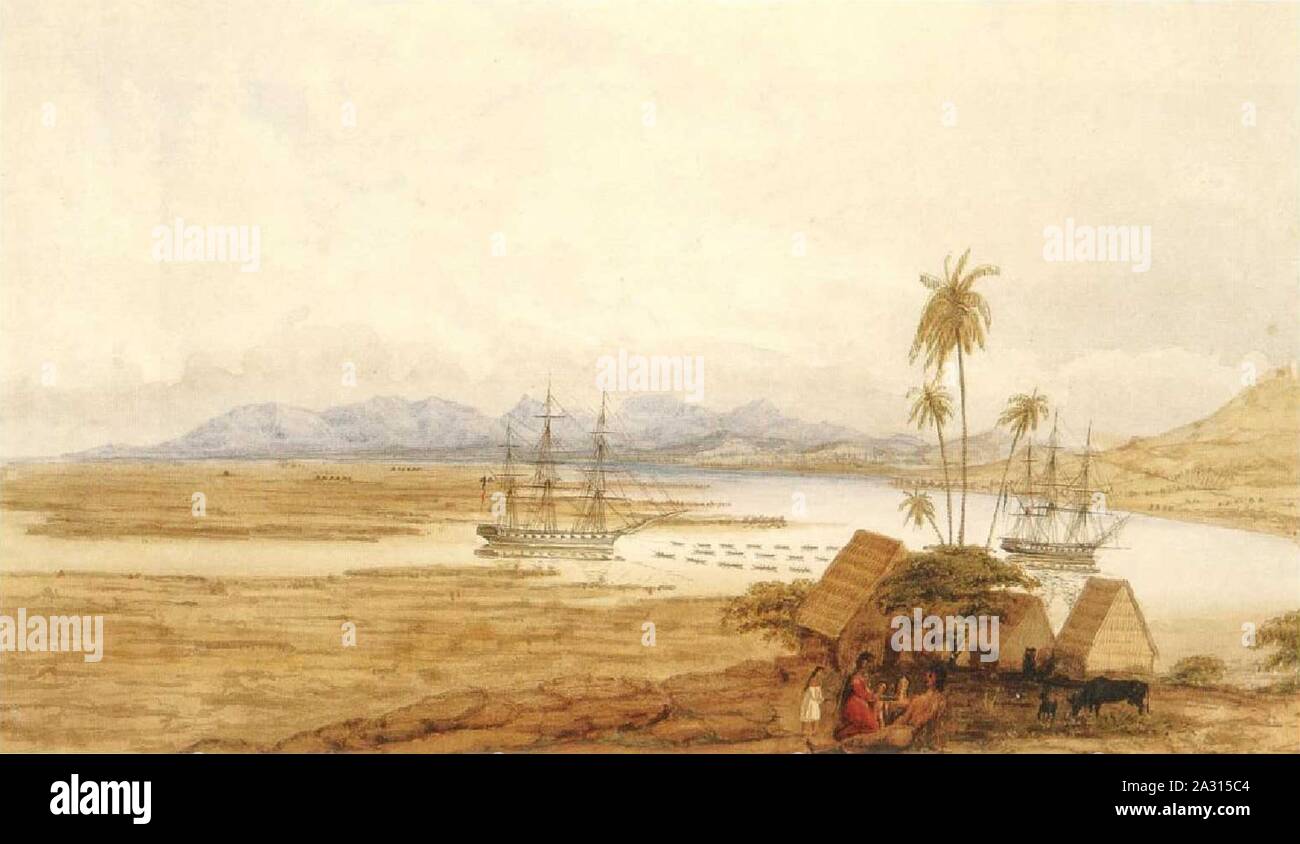 Entrance to the Port of Honolooloo in the Island of Wahoo, One of the ...