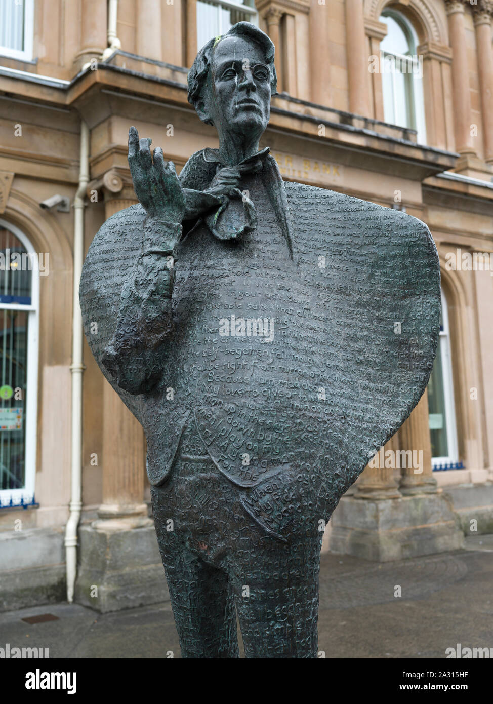 Statue of William Butler Yeats an Irish poet, Stephen Street, Sligo ...