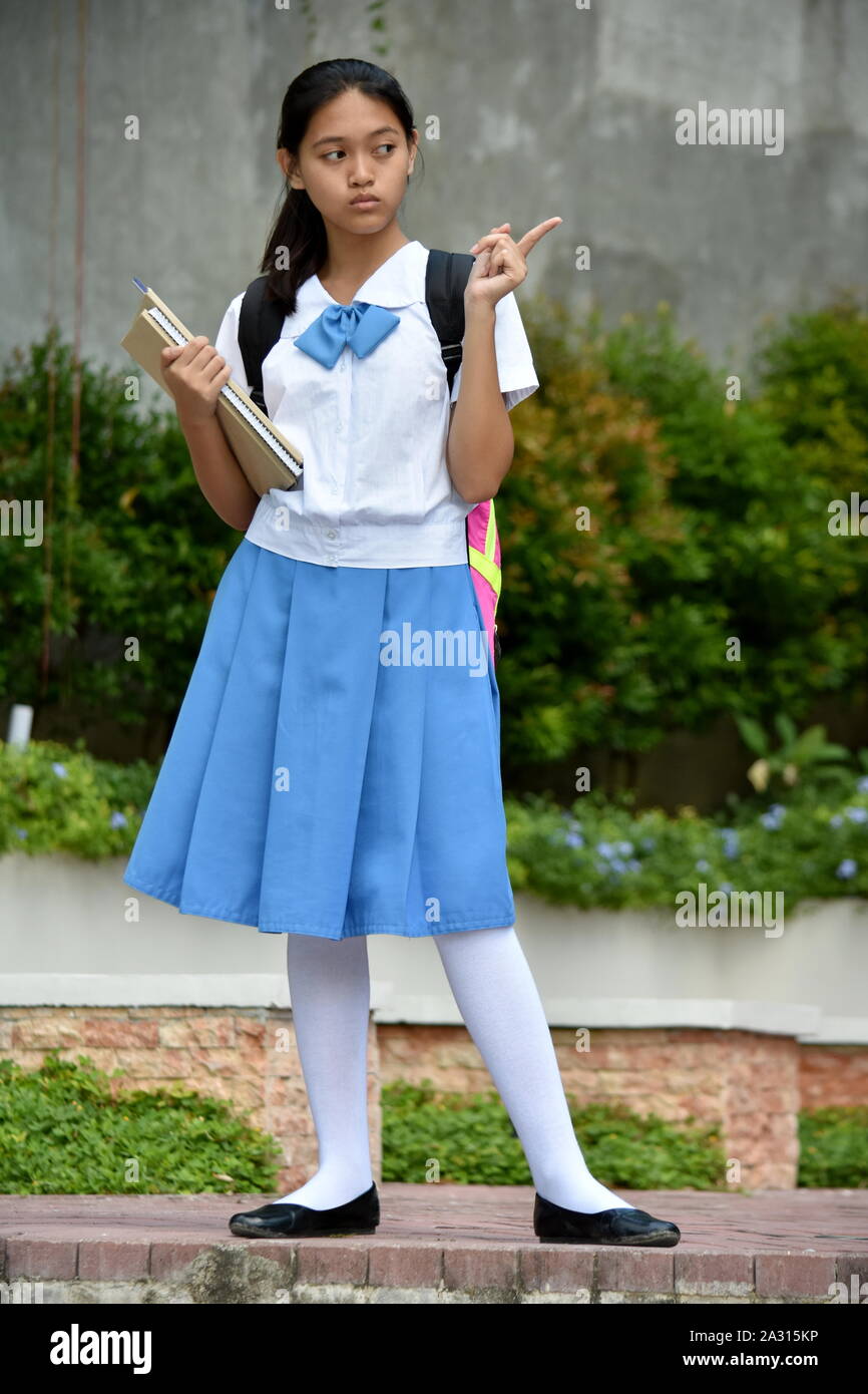 A Pointing Youthful Minority Student Teenager Stock Photo - Alamy