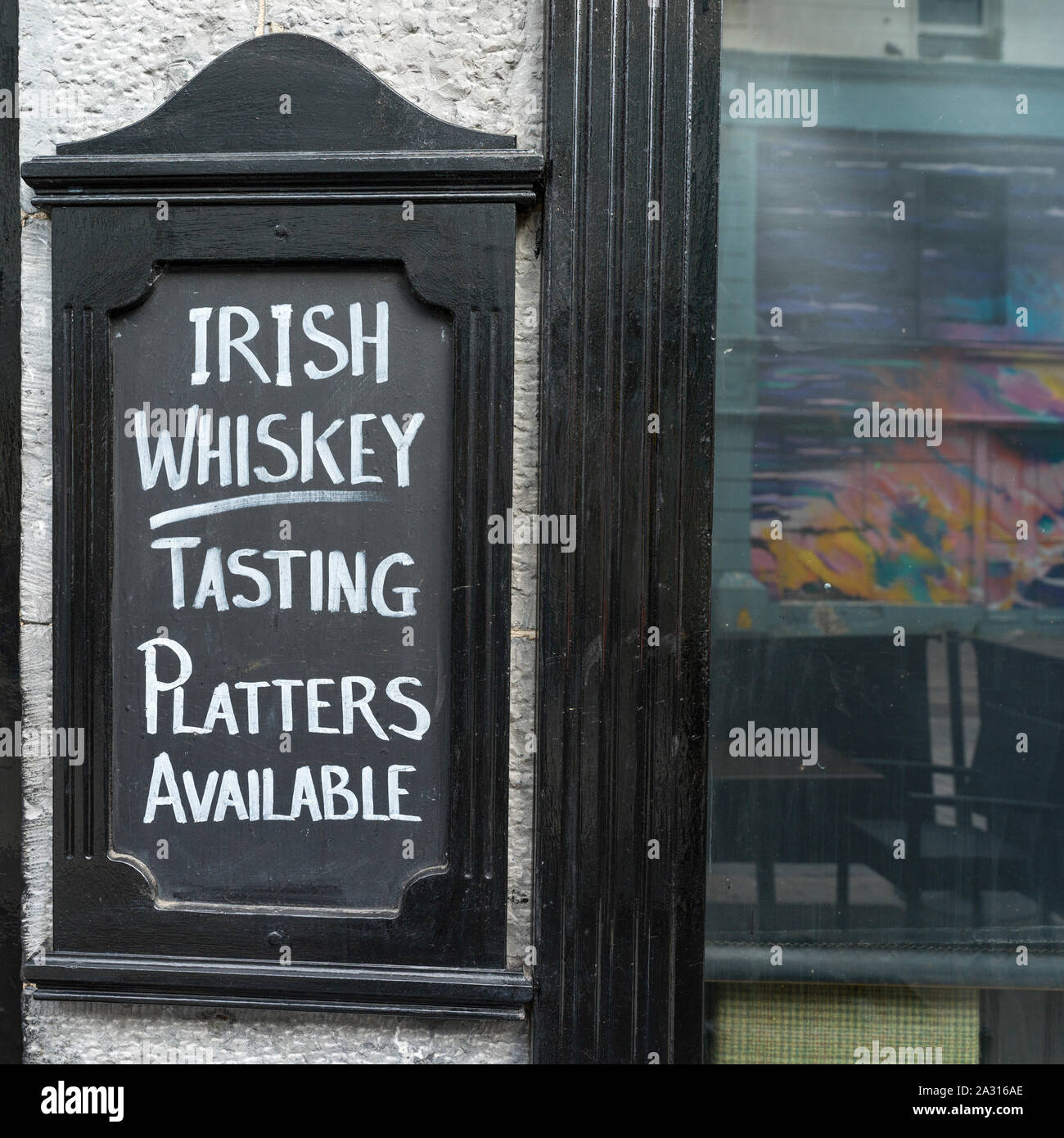Irish cafe store sign in Galway City, County Galway, Ireland Stock ...