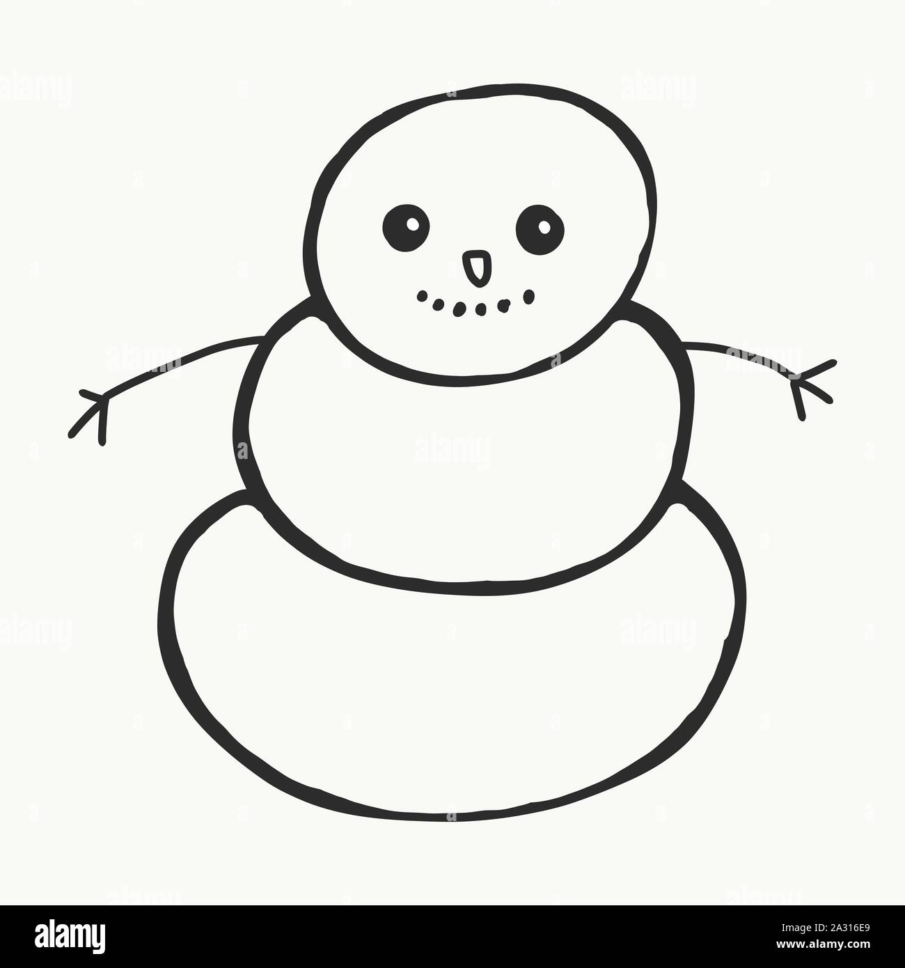 Simple Snowman Drawing