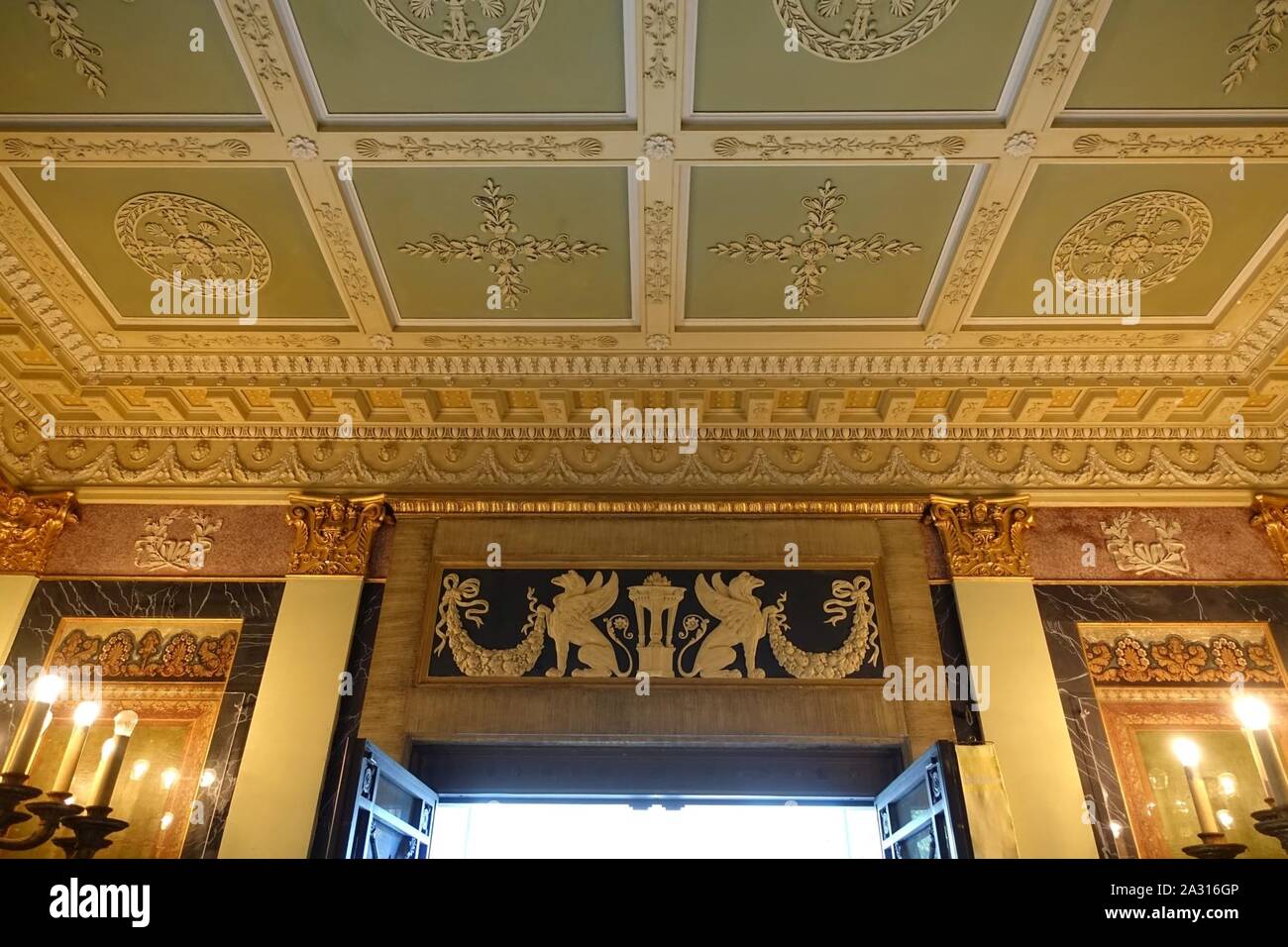 Entry hall ceiling - Vizcaya Museum and Gardens - Miami, Florida Stock ...