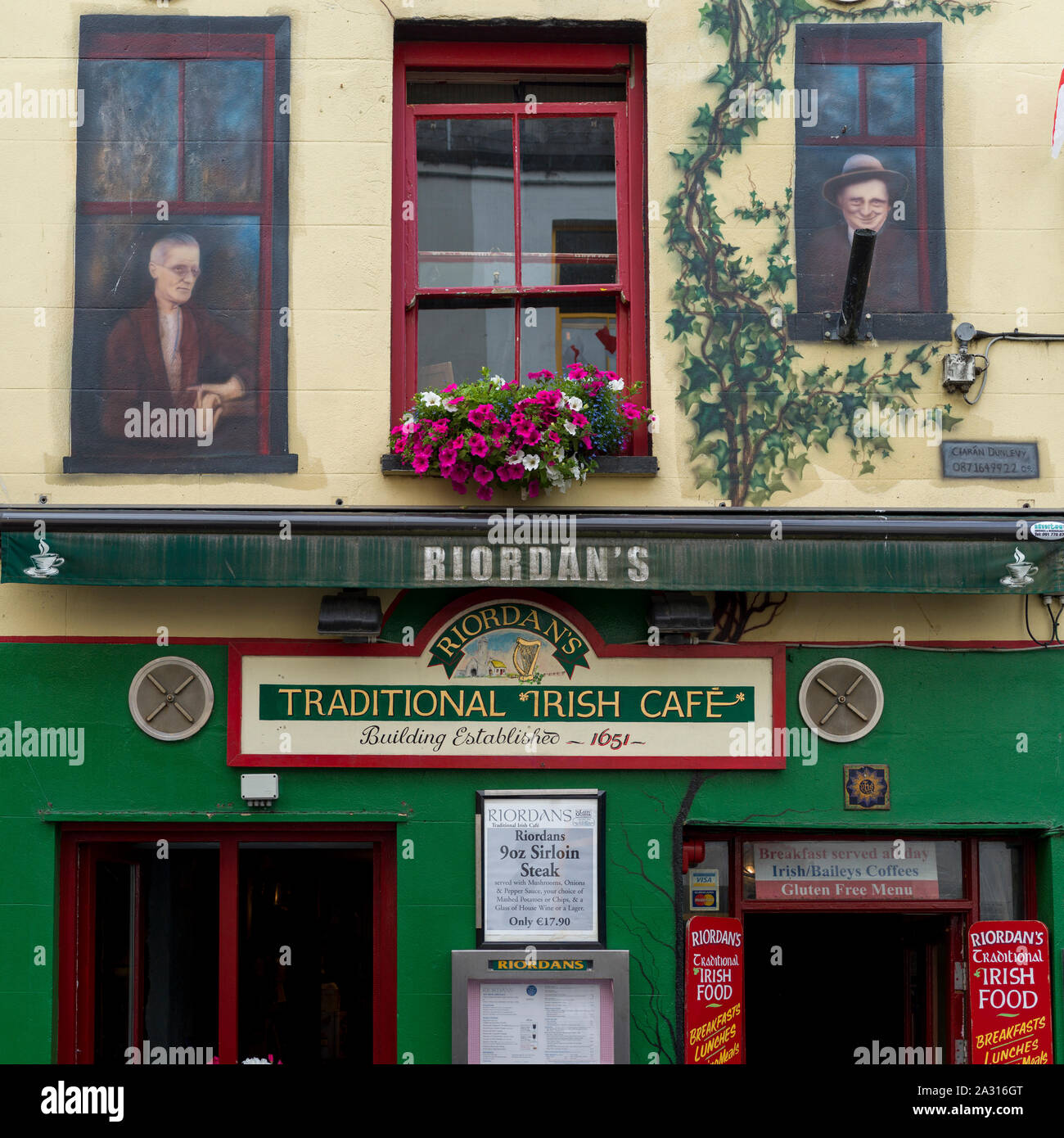Fa ade of Irish cafe, Galway City, County Galway, Ireland Stock Photo ...