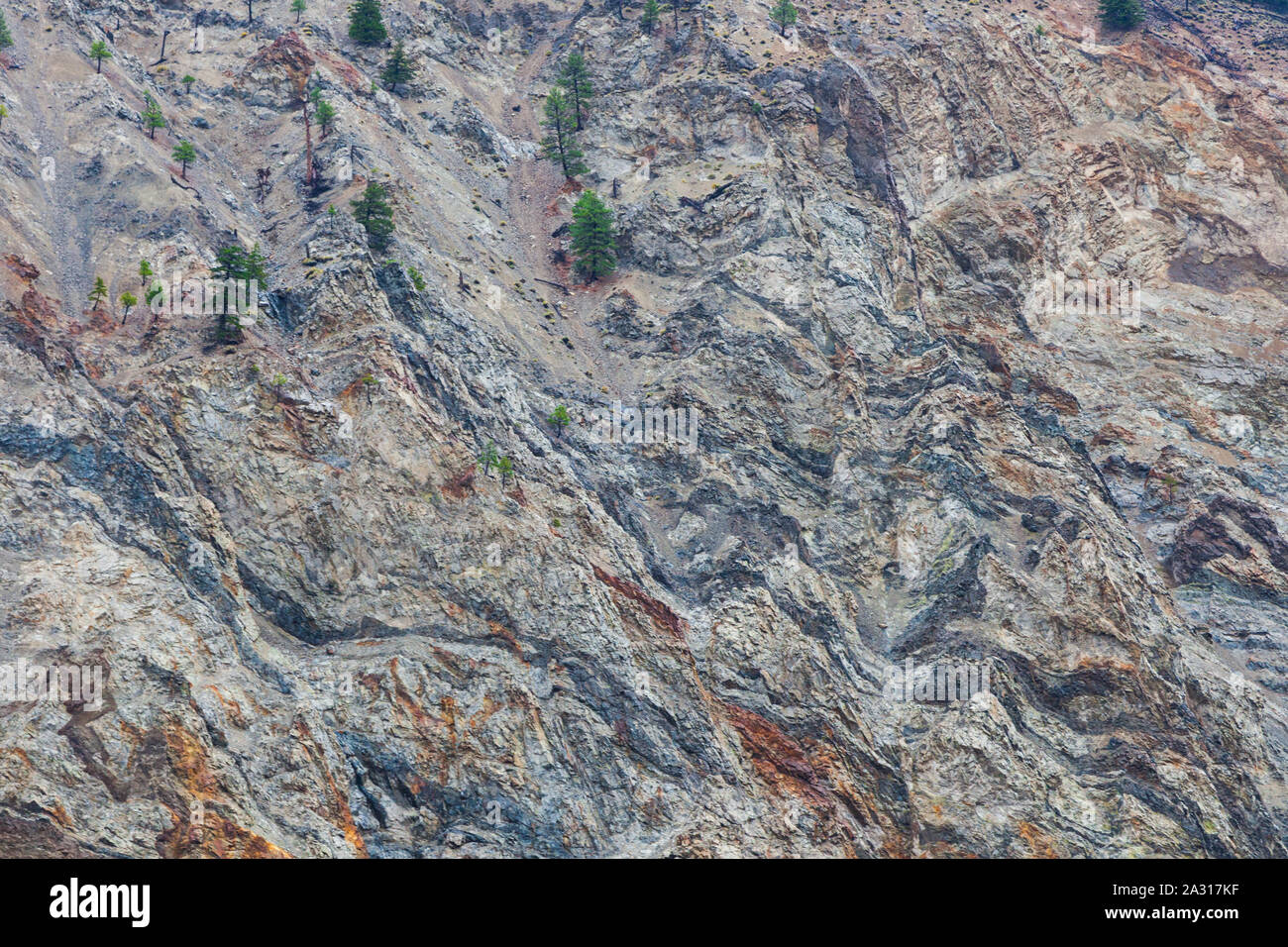Example of geology found in the Thompson River canyon of British ...