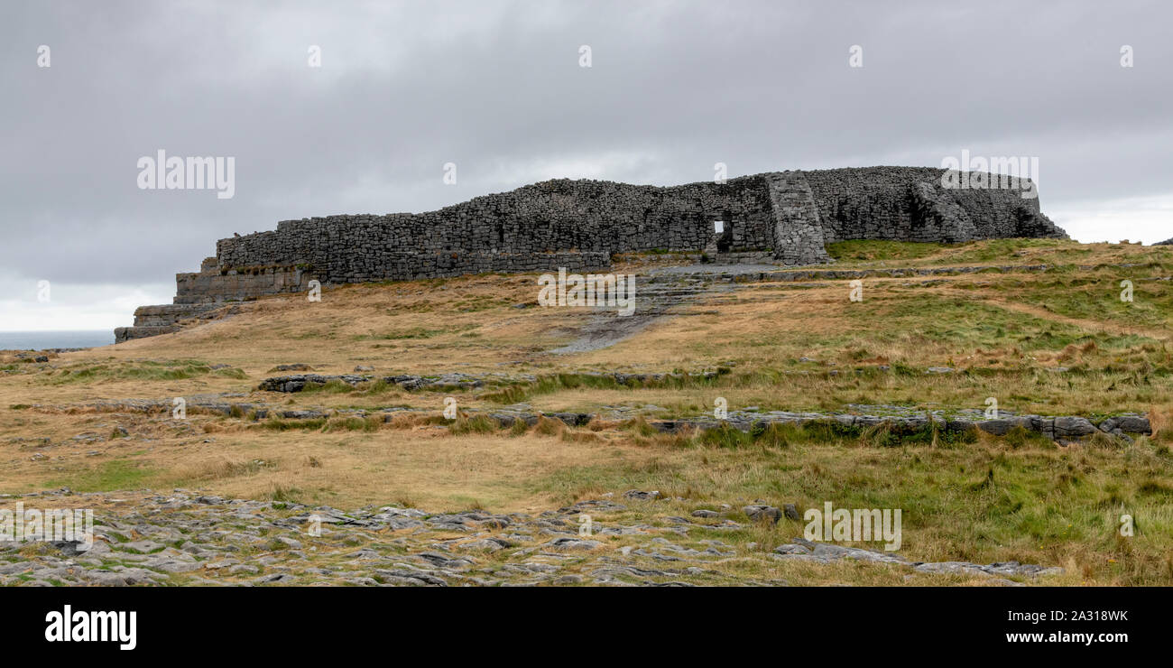 Prehistoric fort of Dun Aonghasa, Kilronan, Inishmore, Aran Islands ...
