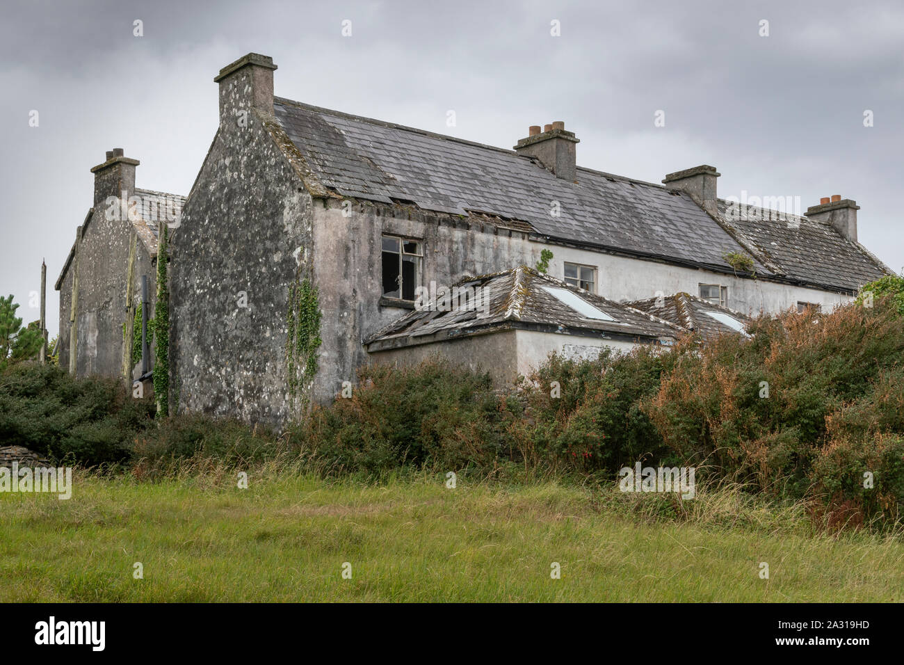 View of old castle, Kilronan, Inishmore, Aran Islands, County Galway ...