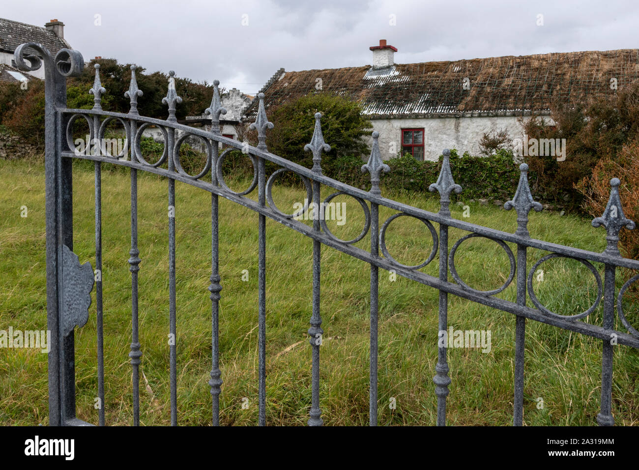 Entrance gate of an old castle, Kilronan, Inishmore, Aran Islands ...