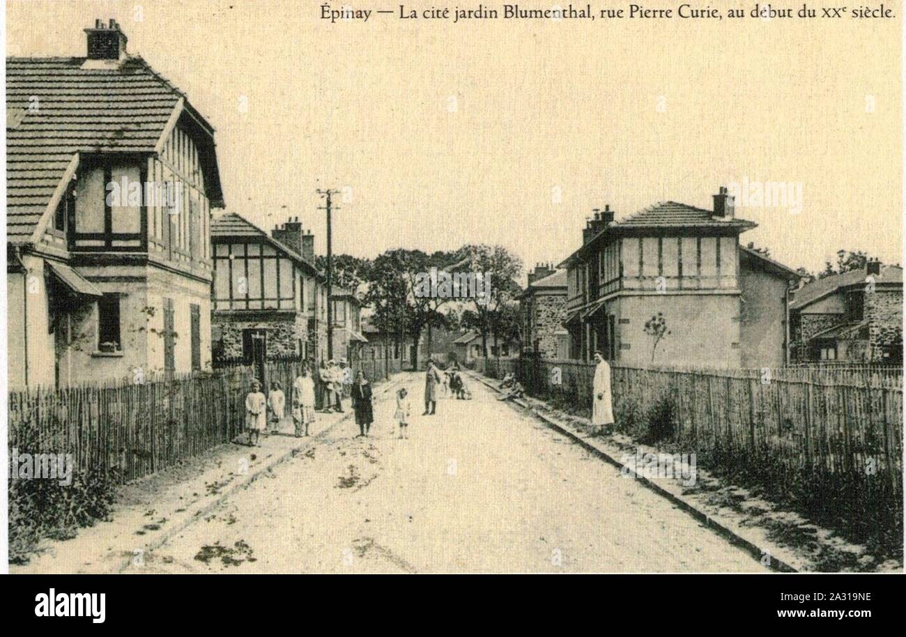 Epinay.Rue Pierre Curie Stock Photo - Alamy