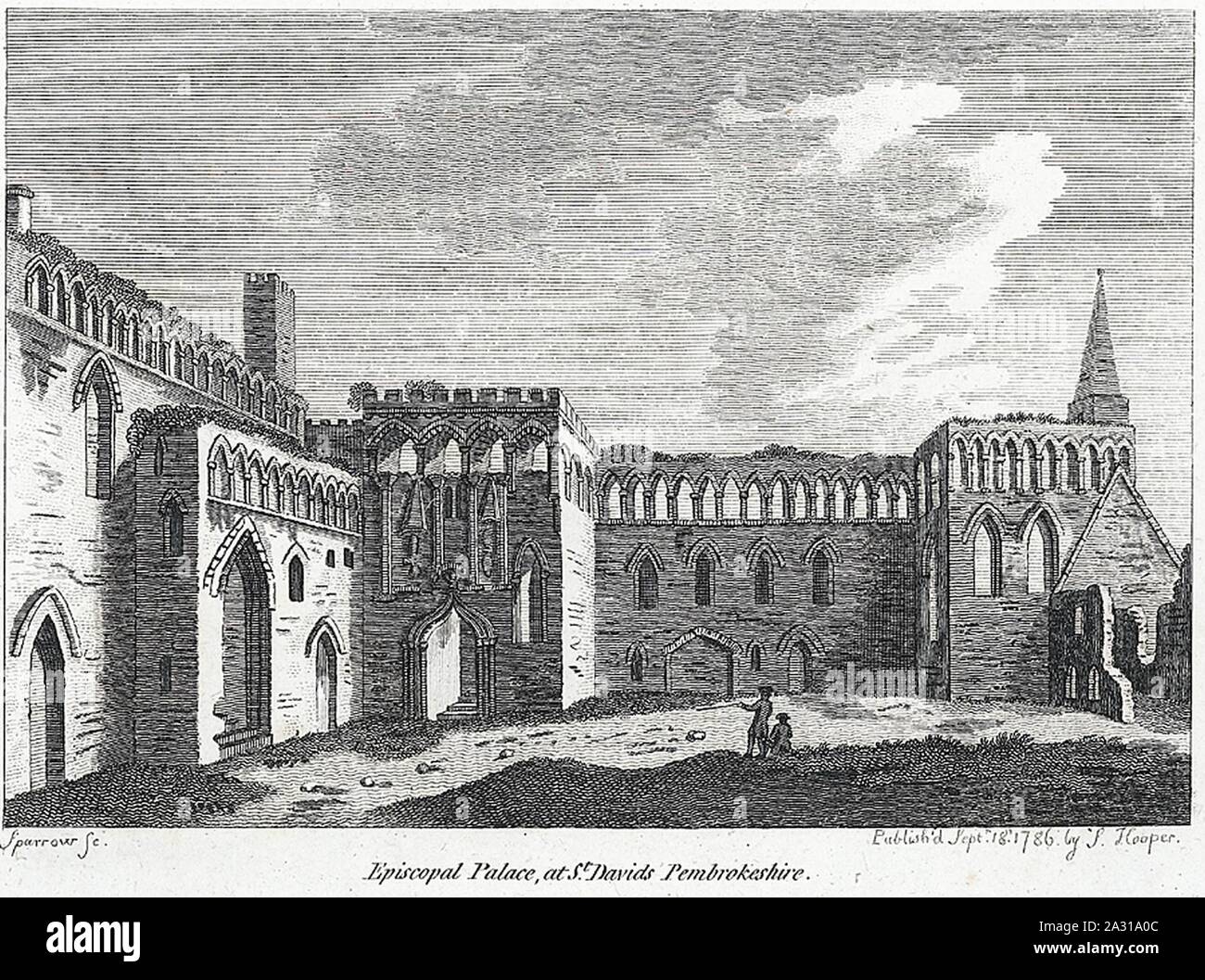 Episcopal palace at St. David's, Pembrokeshire Stock Photo - Alamy