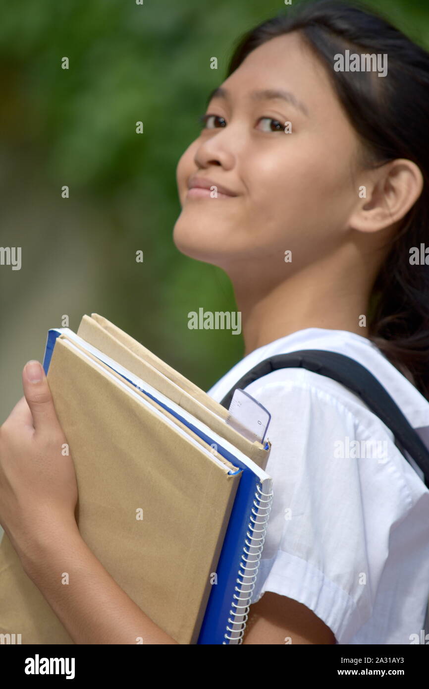 An A Beautiful Filipina Girl Student Stock Photo - Alamy