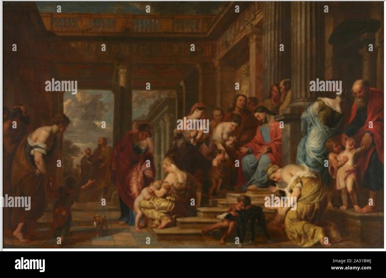 Erasmus Quellinus II - Let the Children Come to Me Stock Photo - Alamy