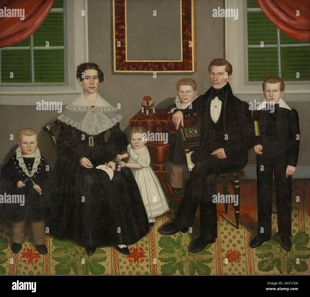 Erastus Salisbury Field - Joseph Moore and His Family Stock Photo - Alamy